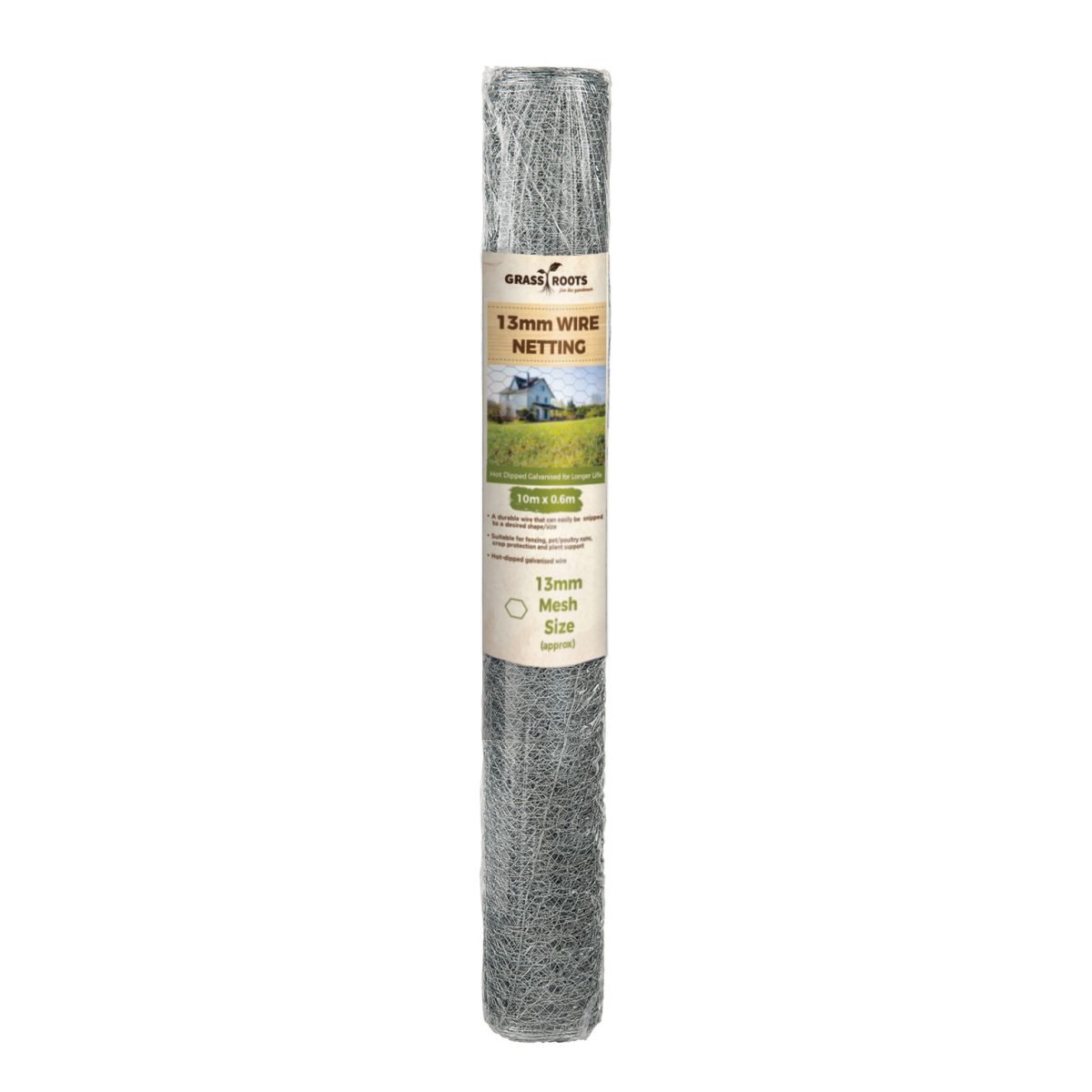 Order Online Grass Roots Galvanised Wire Netting ROLL 10m x 0.6m Galv ...